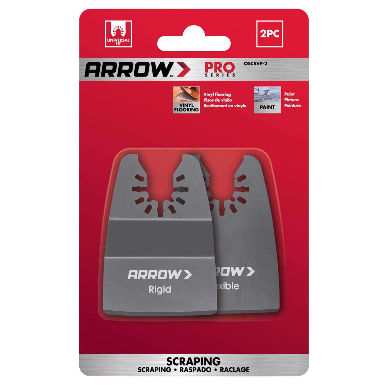 Arrow Pro High Carbon Steel Semi-Circle Scraper Blade Set Multi ...