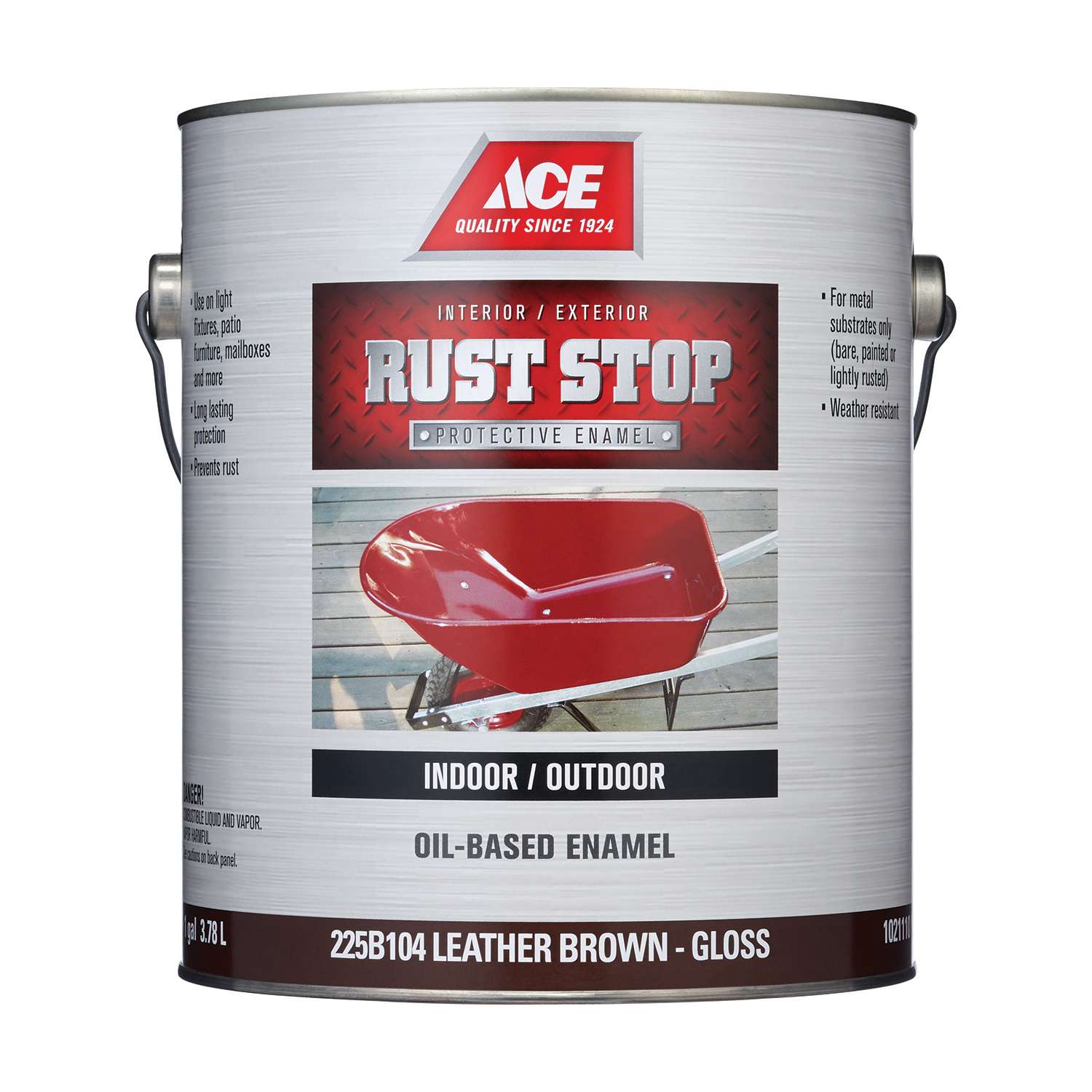 Ace Rust Stop Indoor/Outdoor Gloss Leather Brown Oil-Based Enamel Rust ...