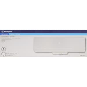 Westinghouse White 2 lights Incandescent Bathroom Channel Fixture Wall ...