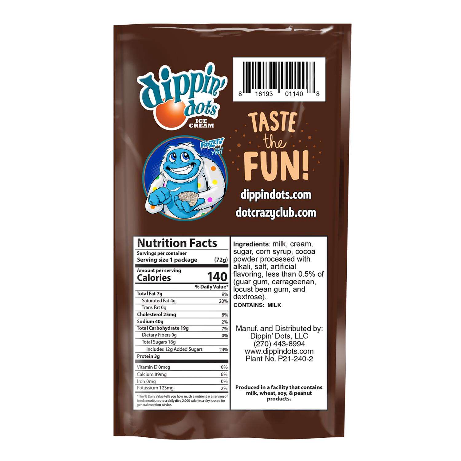 Chocolate Dippin Dots Nutrition Facts | Besto Blog