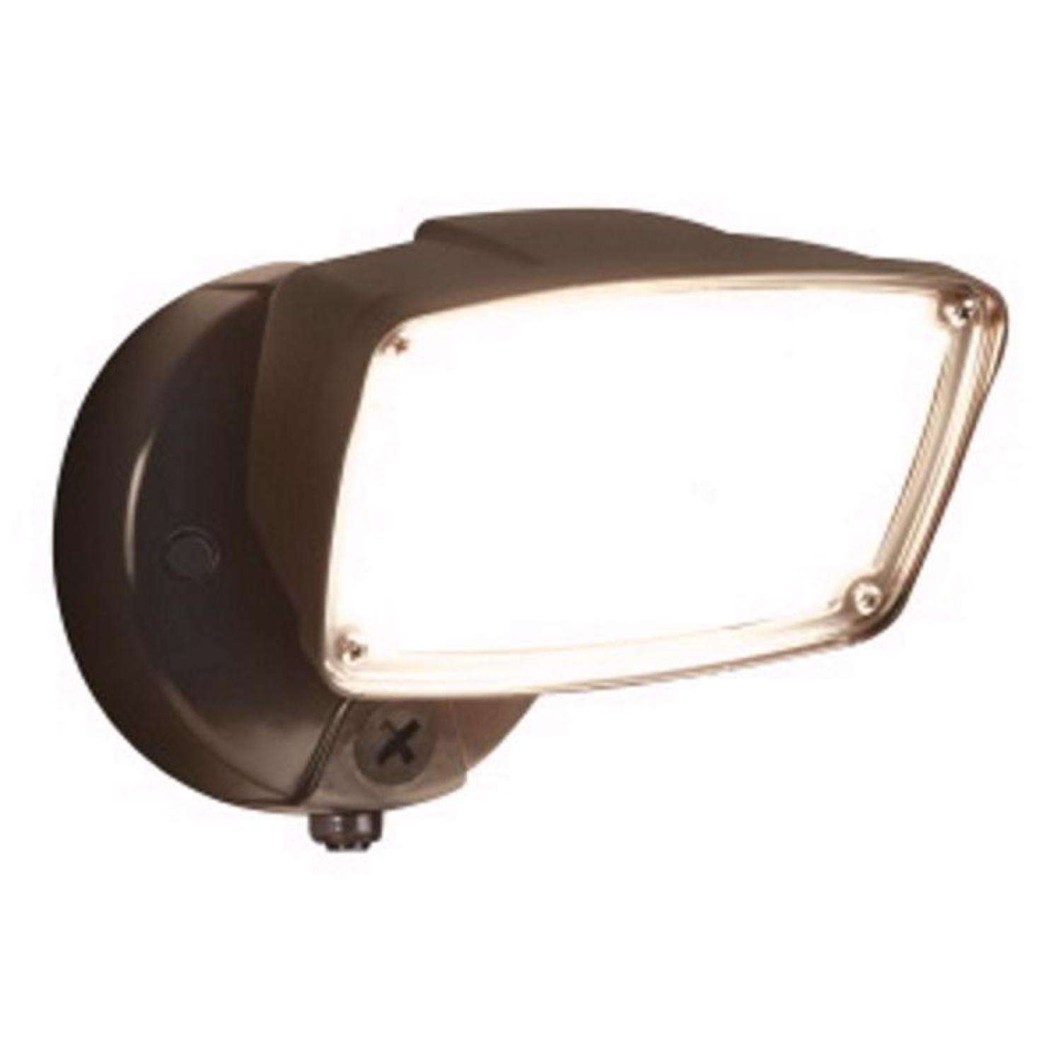 Halo Dusk to Dawn Hardwired LED Bronze Security Floodlight - Ace Hardware