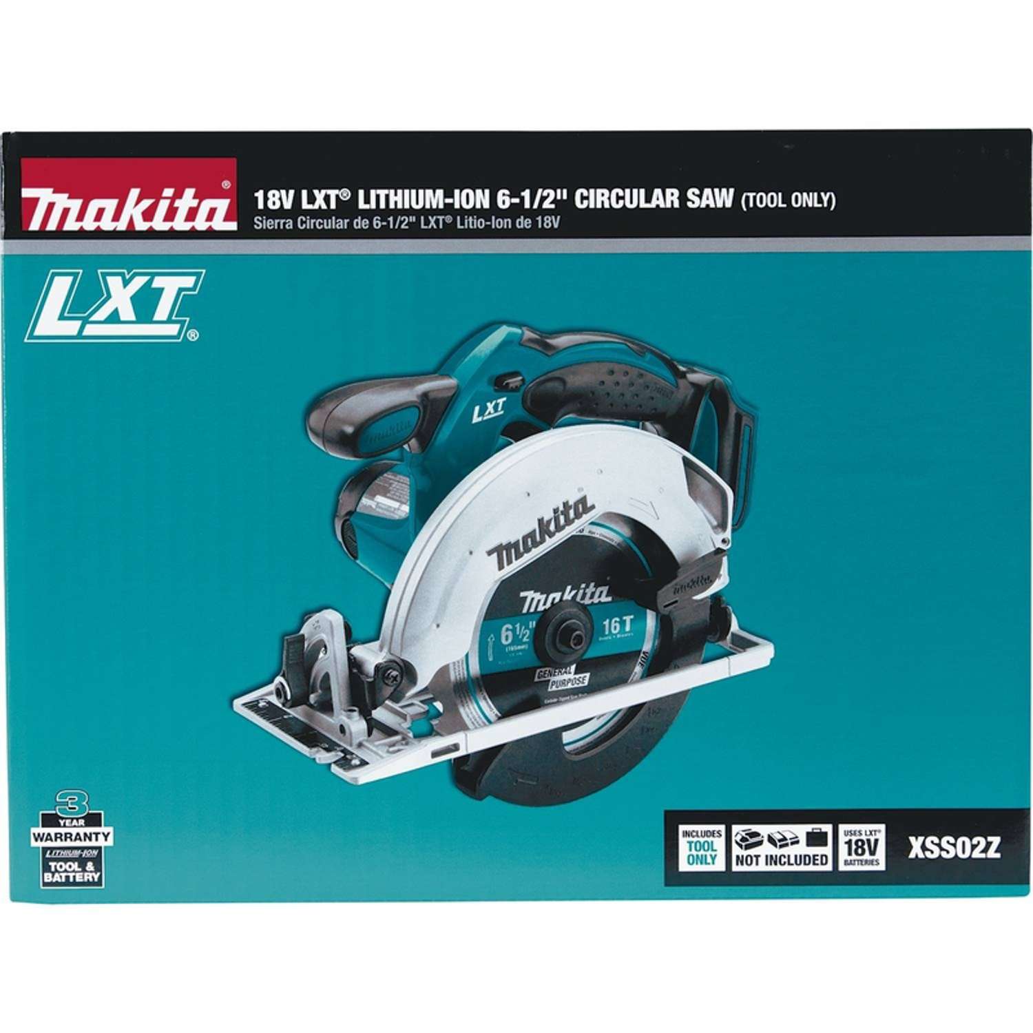 Makita 18V 6 1 2 in. Cordless Brushed Circular Saw Tool Only Mfr XSS02Z Ace Hardware