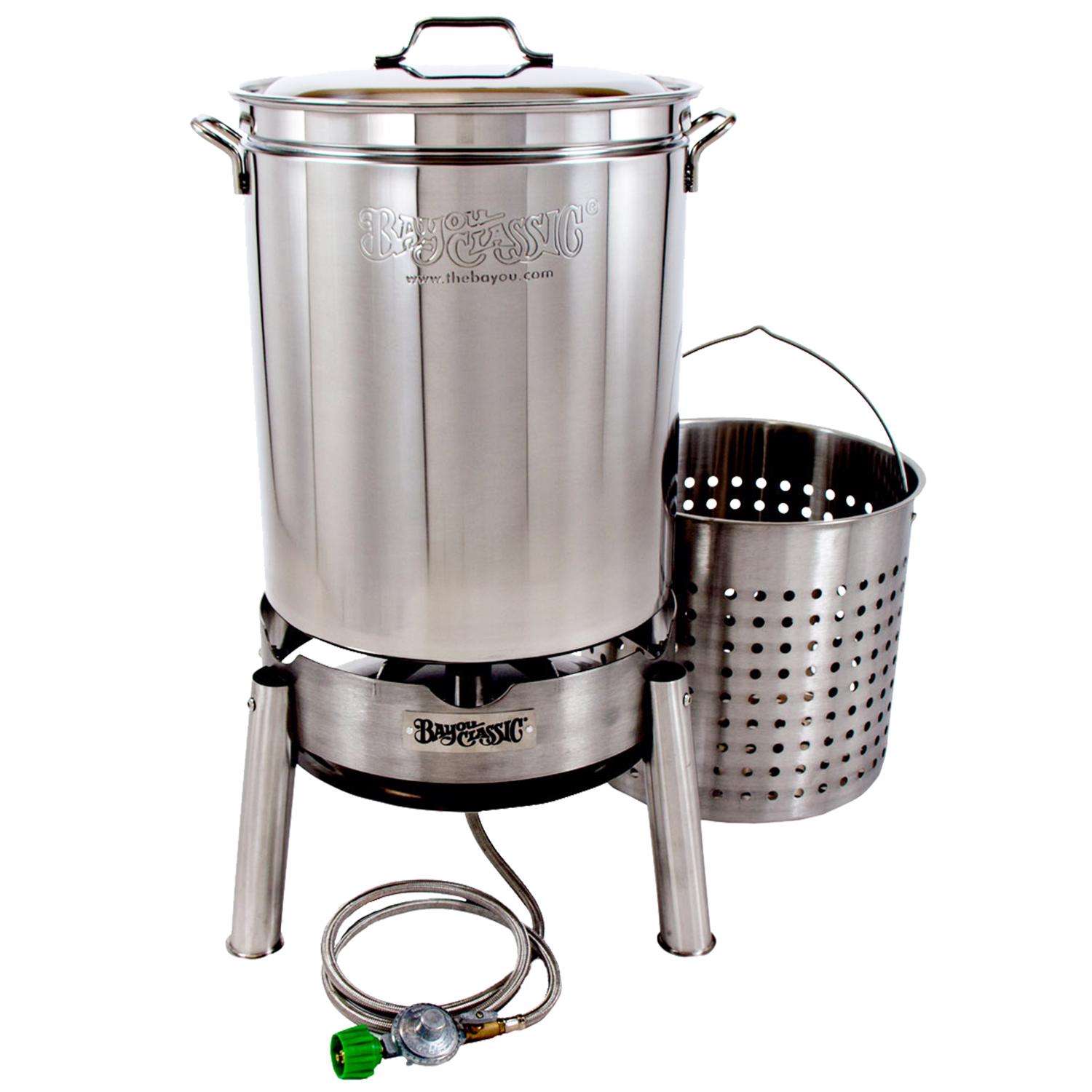 Bayou Classic 106000 BTU Stainless Steel Portable Outdoor Cooker Kit 62 ...