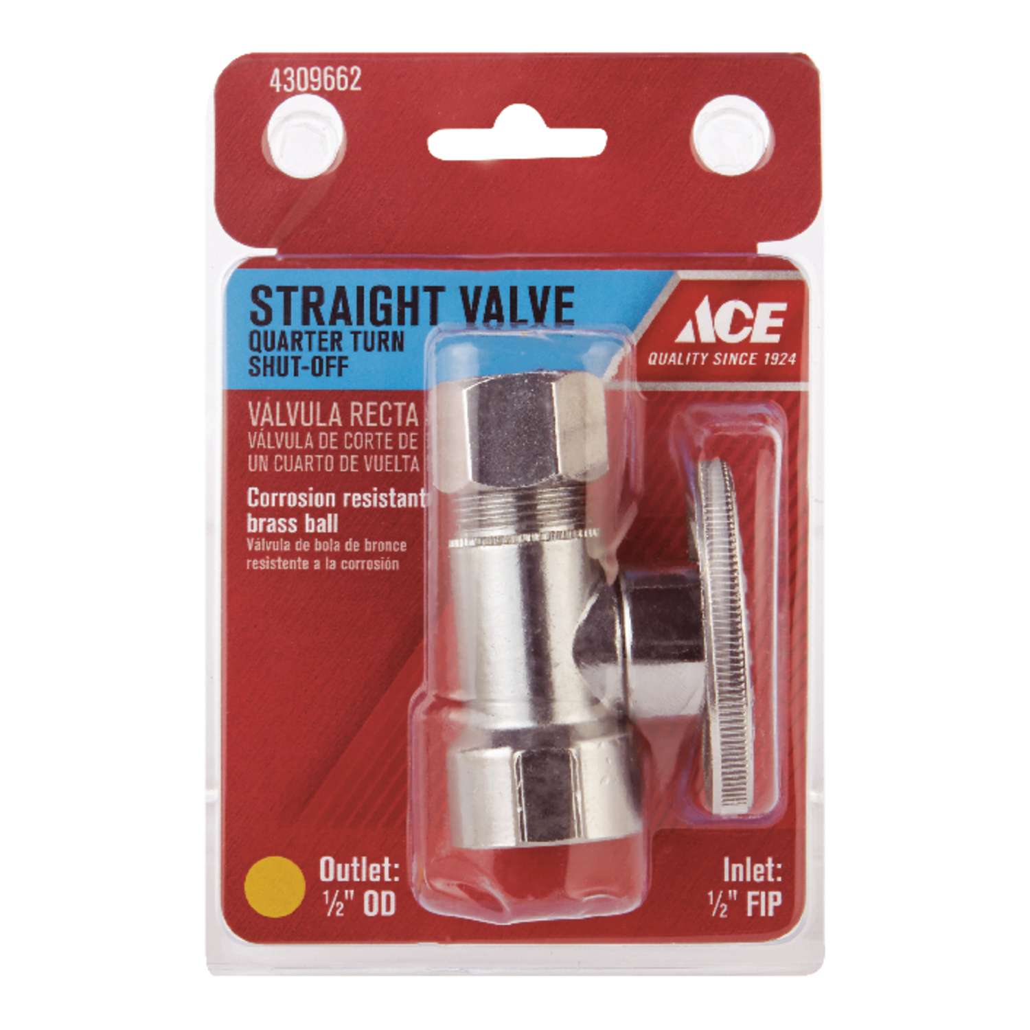 Ace FIP Compression Brass Straight Stop Valve - Ace Hardware