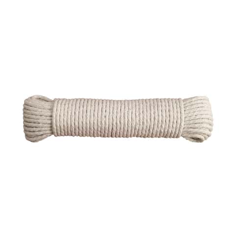 Koch 9/64 in. D X 48 ft. L Natural Solid Braided Cotton Clothesline ...