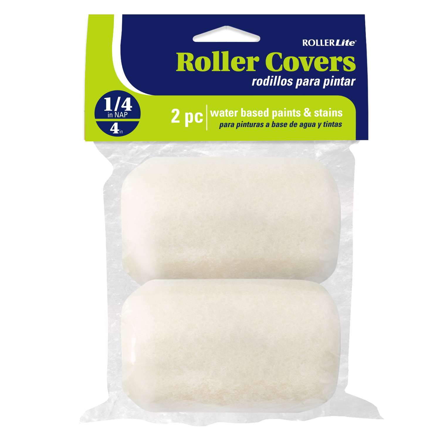 RollerLite White Velvet Woven Dralon Fabric 4 in. W X 1/4 in. Cage ...