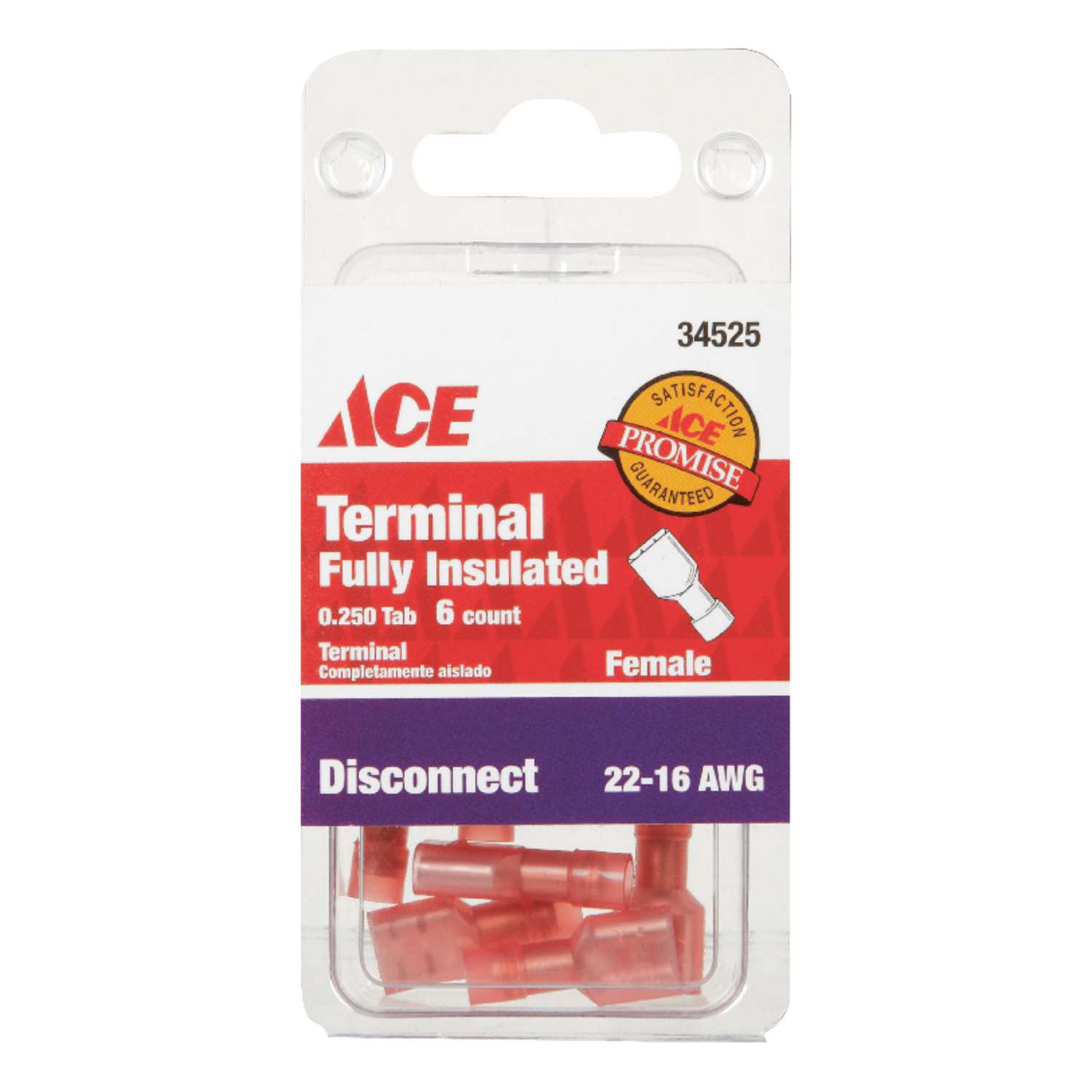 Ace Insulated Wire Female Disconnect Red 6 pk - Ace Hardware