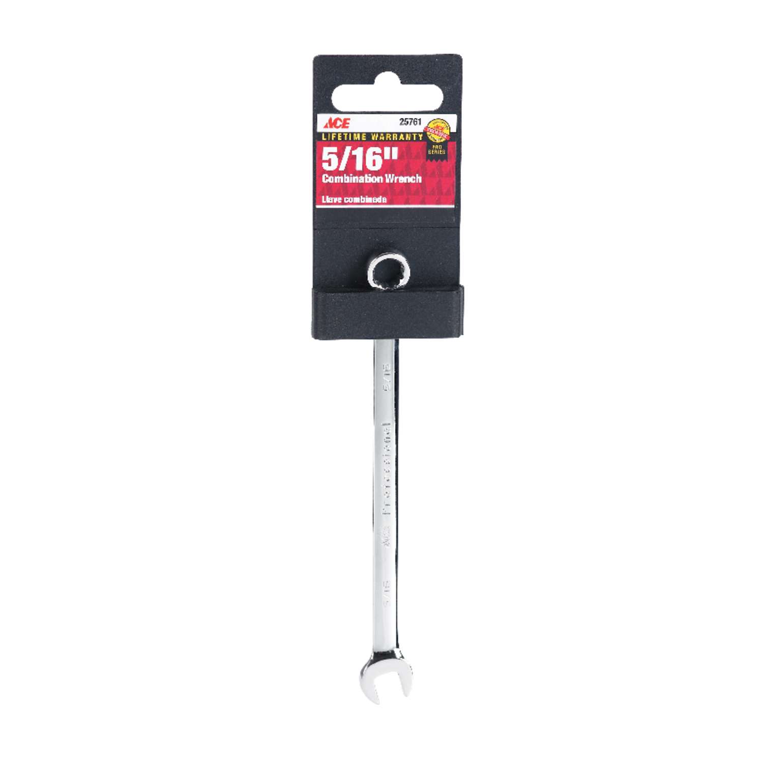 Ace Pro Series 5/16 in. X 5/16 in. SAE Combination Wrench 5.5 in. L 1 ...