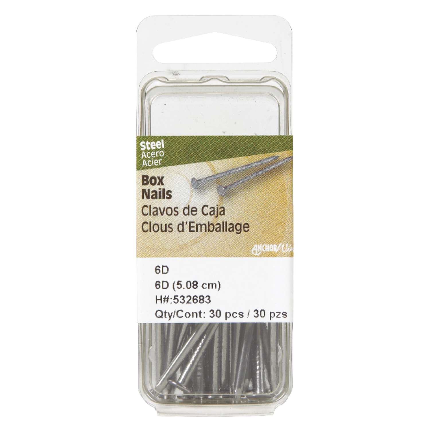 Hillman 6D 2 in. Box Polished Steel Nail Large Head - Ace Hardware