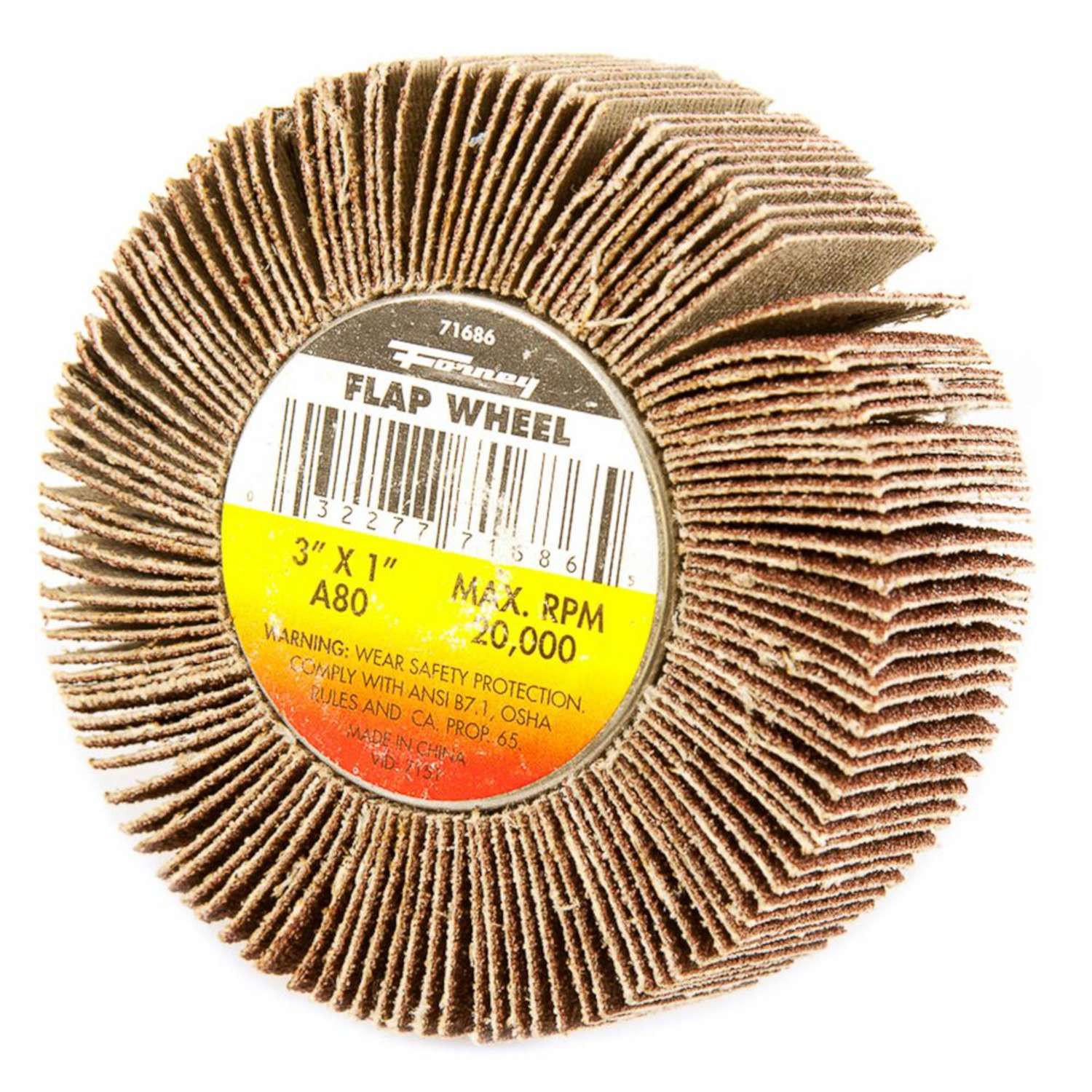 Forney 3 in. D Aluminum Oxide Flap Wheel 80 Grit 1 pc - Ace Hardware
