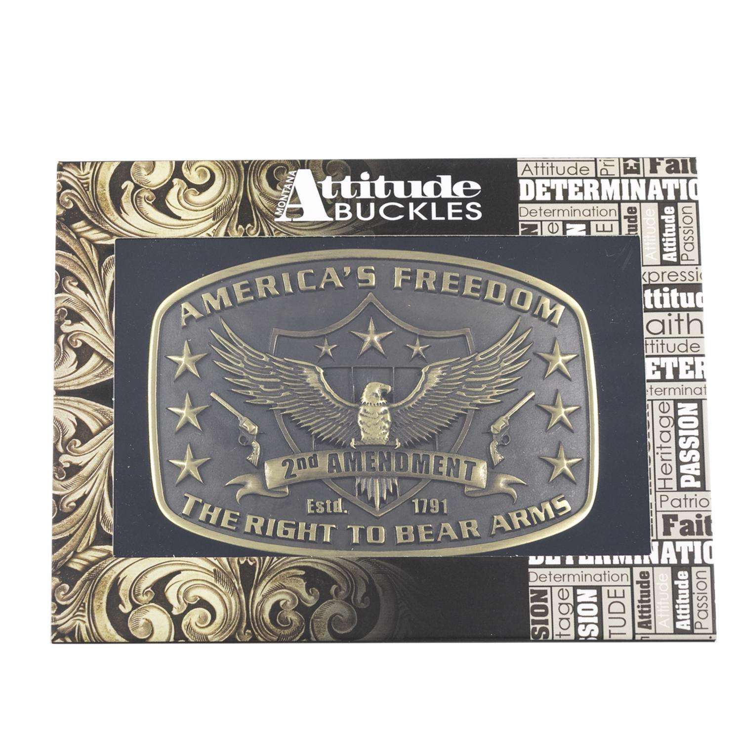 Montana Silversmiths 2nd Amendment Rights Belt Buckle Brass 1 pk - Ace ...