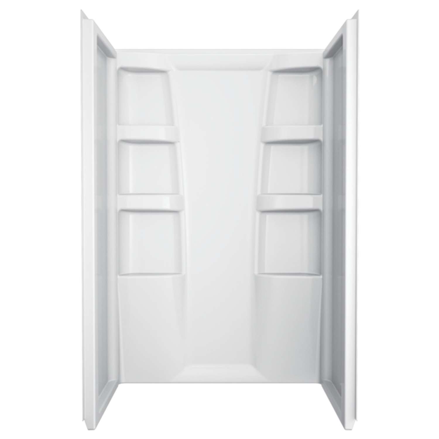 Delta Hycroft 73.5 in. H X 34 in. W X 48 in. L White Shower Surround ...