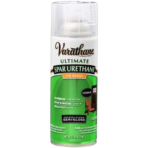 Varathane Semi-Gloss Crystal Clear Oil-Based Spar Urethane 11.25 oz ...
