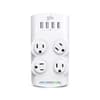360 Electrical Revolve 4 outlets Wall Tap Surge Protector White 1080 J ...