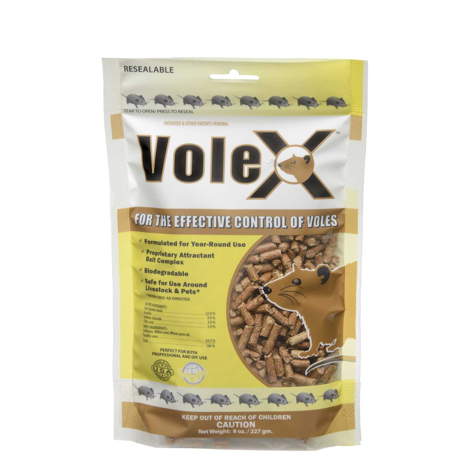 VoleX Non-Toxic Bait Pellets 8 oz. For Voles - Ace Hardware