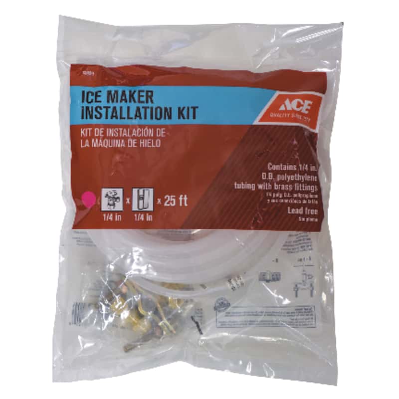 Ace 1/4 in. D X 25 ft. L Ice Maker/Water Line Installation Kit - Ace ...