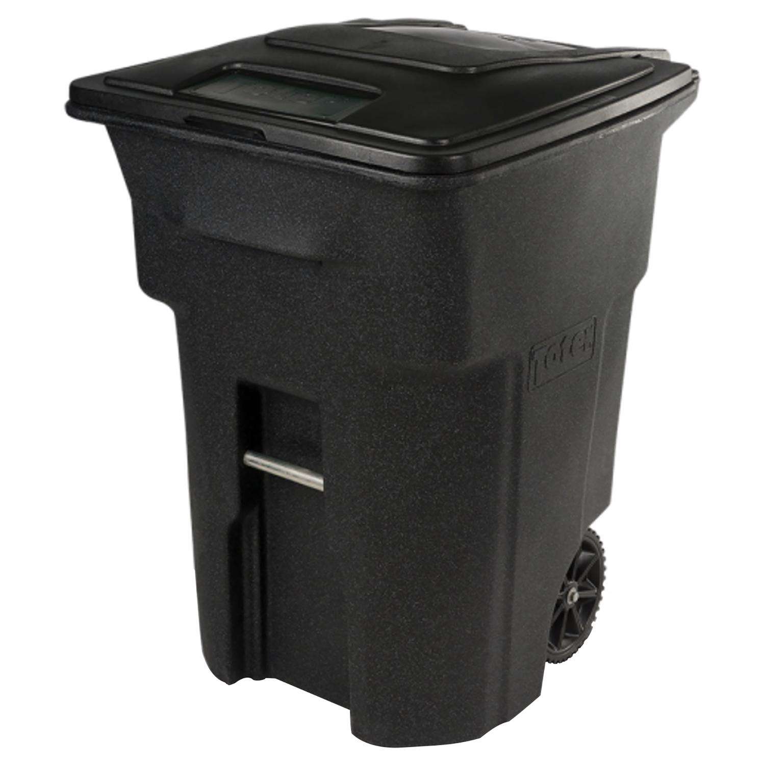 Toter 96 gal Black Polyethylene Wheeled Garbage Can Lid Included - Ace ...