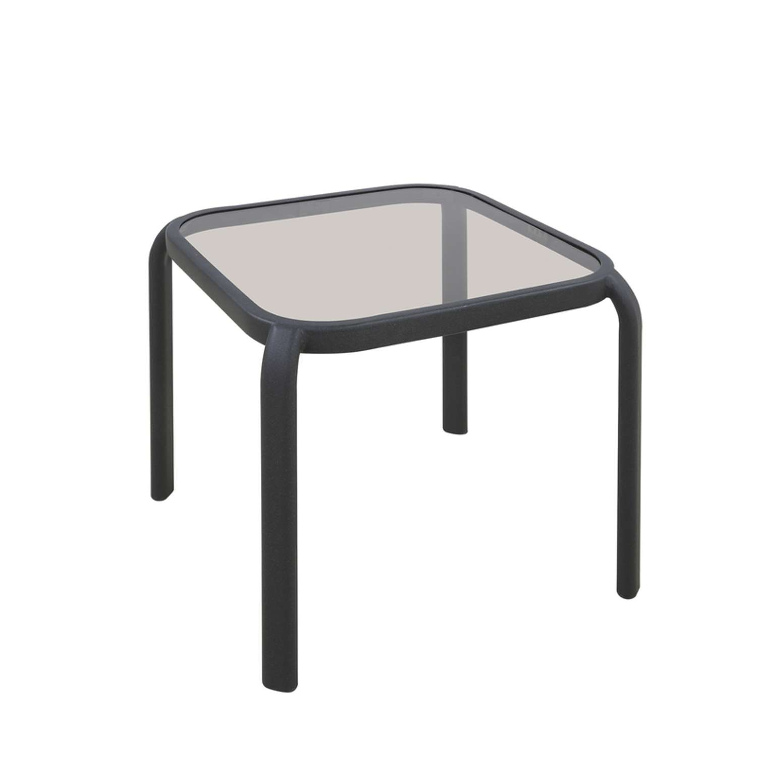Living Accents Roscoe Black Square Glass Slat Top Side Table - Ace Hardware
