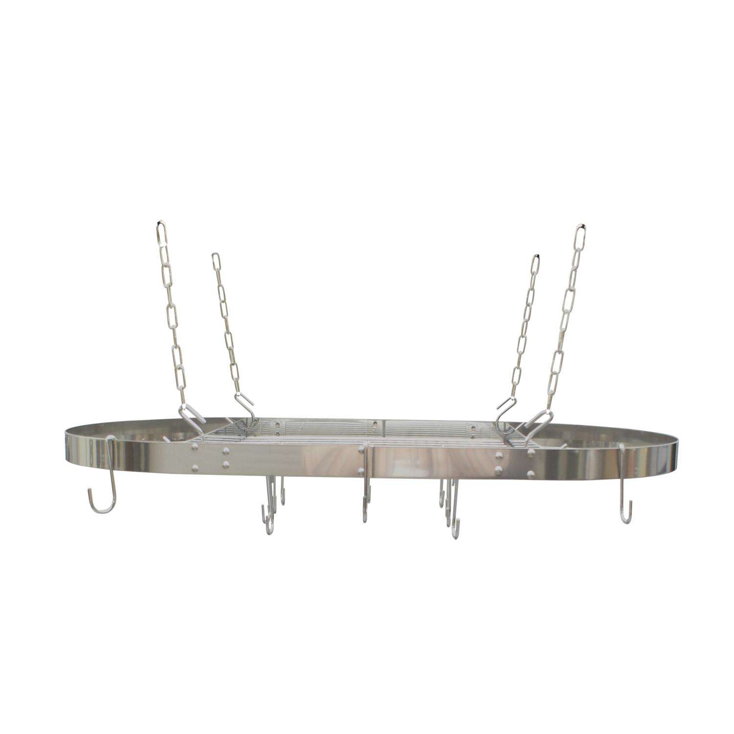 Range Kleen Silver Stainless Steel Hanging Pot Rack 40 lb Mfr# CW6001 ...