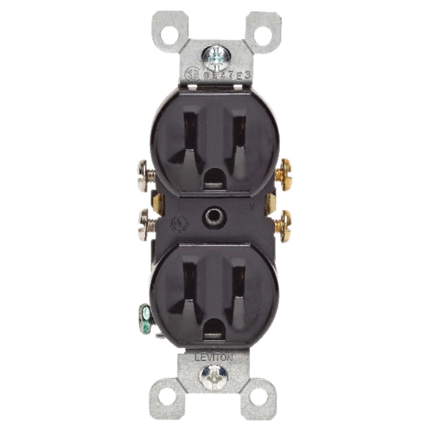 Leviton 15 amps 125 V Duplex Black Outlet 5-15R 1 pk - Ace Hardware