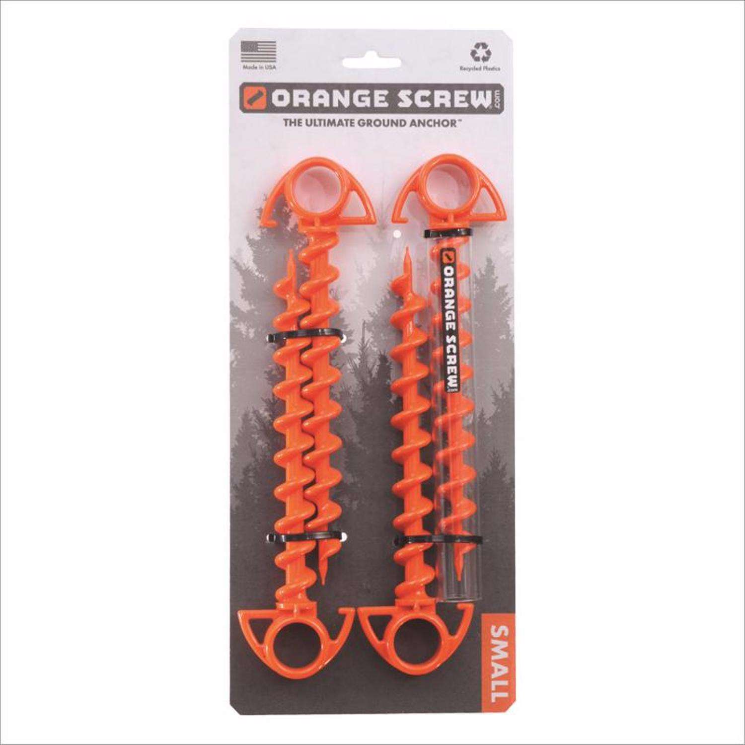 Orange Screw Small Ground Anchor 4 pk - Ace Hardware