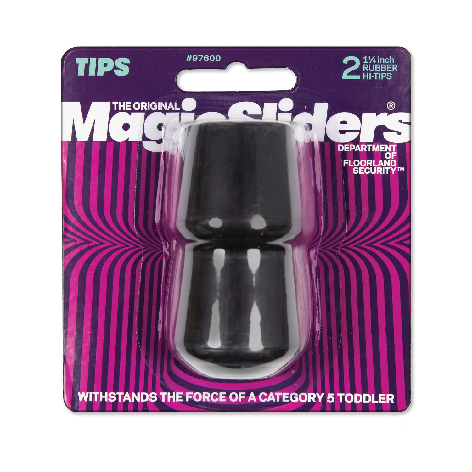 Magic Sliders Rubber Leg Tip Black Round 1-1/4 in. W 2 pk - Ace Hardware