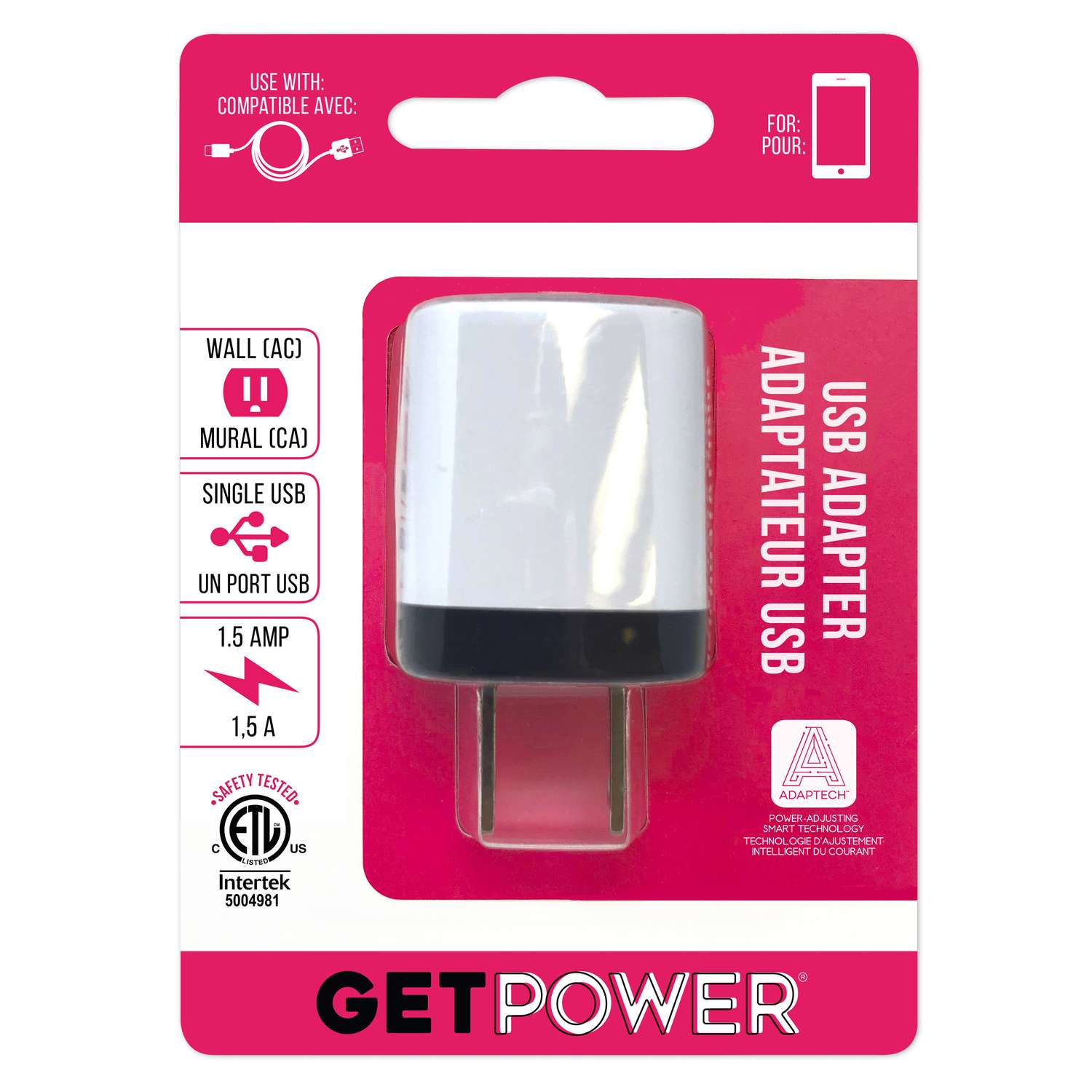 GetPower USB to AC Home Adapter - Ace Hardware