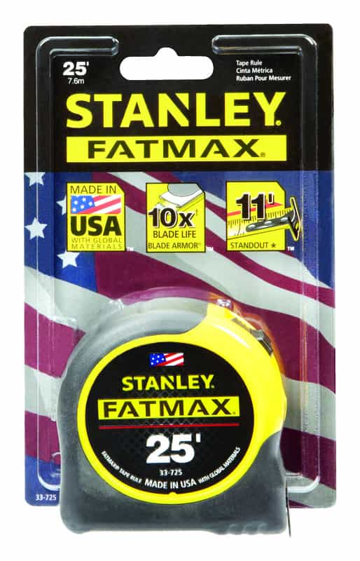 Stanley FatMax 25 ft. L x 1.25 in. W Tape Rule 1 pk Yellow - Ace Hardware