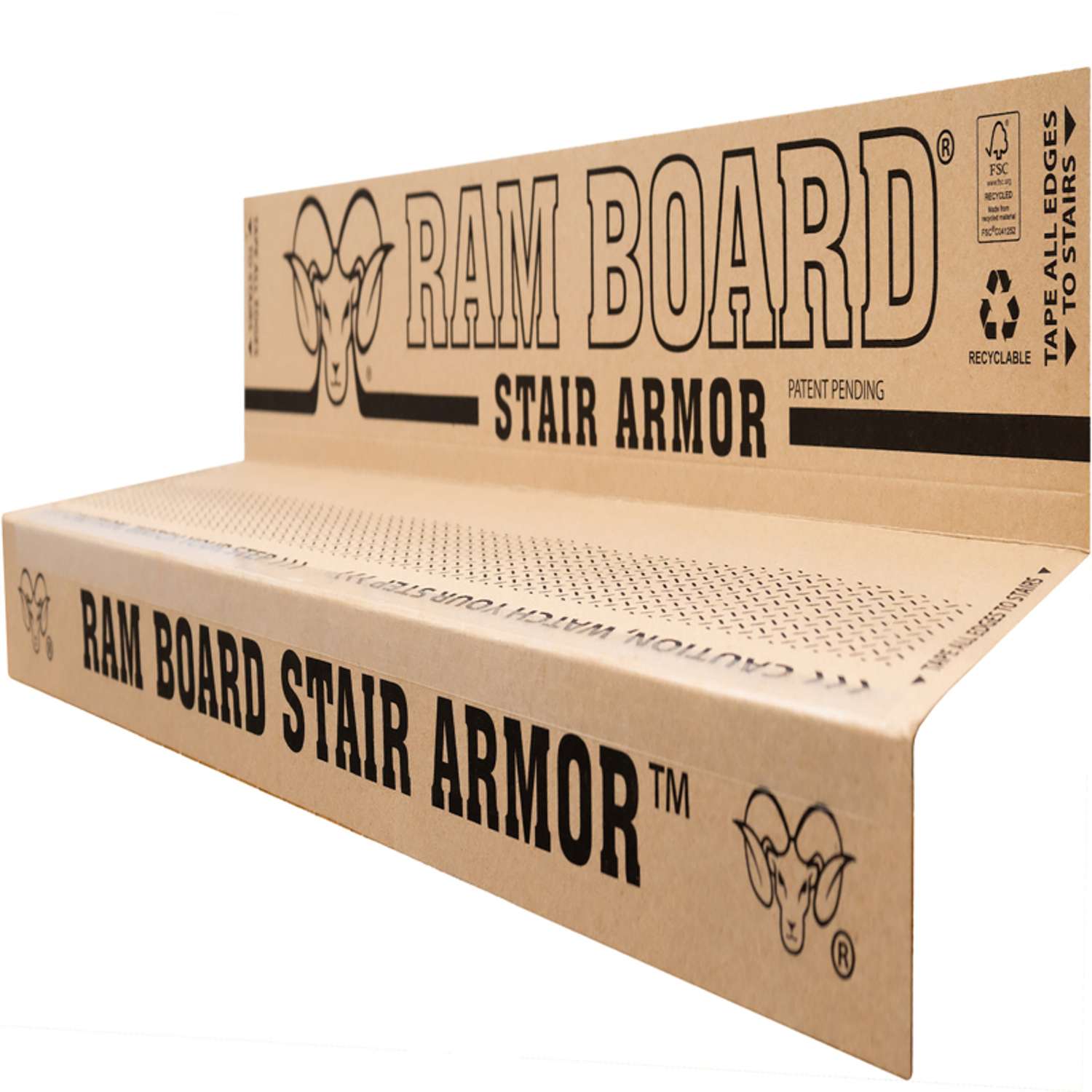 Ram Board Stair Armor 19 in. H X 34 in. W Polypropylene Stair Protector ...