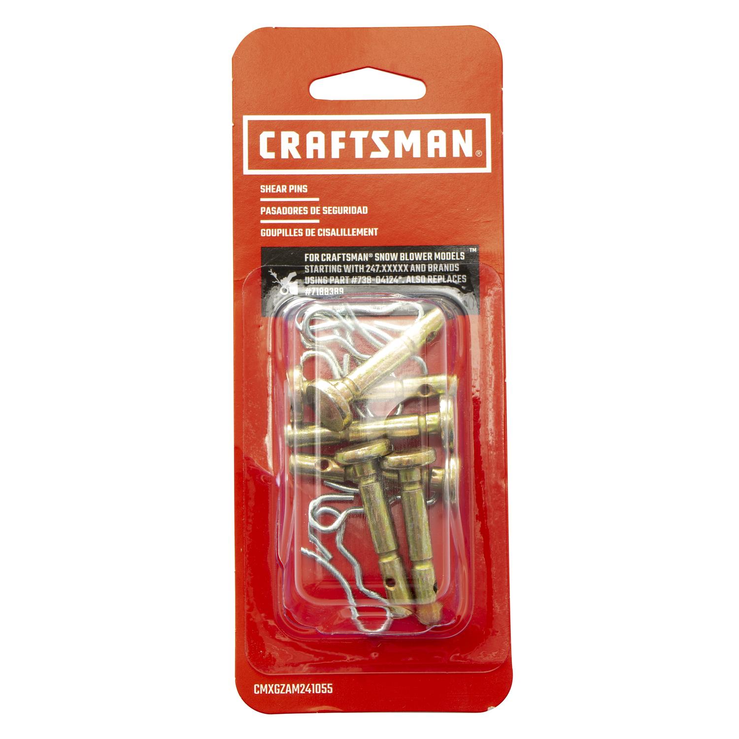 Craftsman Snow Thrower Shear Pins For Craftsman Mfr# CMXGZAM241055 ...