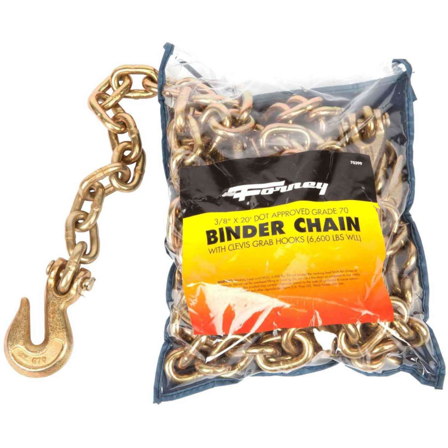 Forney 3/8 M Oval Link Steel Binder Chain 3/8 in. D X 20 ft. L - Ace ...