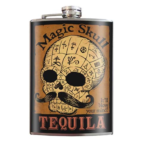 Trixie & Milo 8 oz Brown Stainless Steel Hip Flask Mfr# FLSK-MAGIC ...