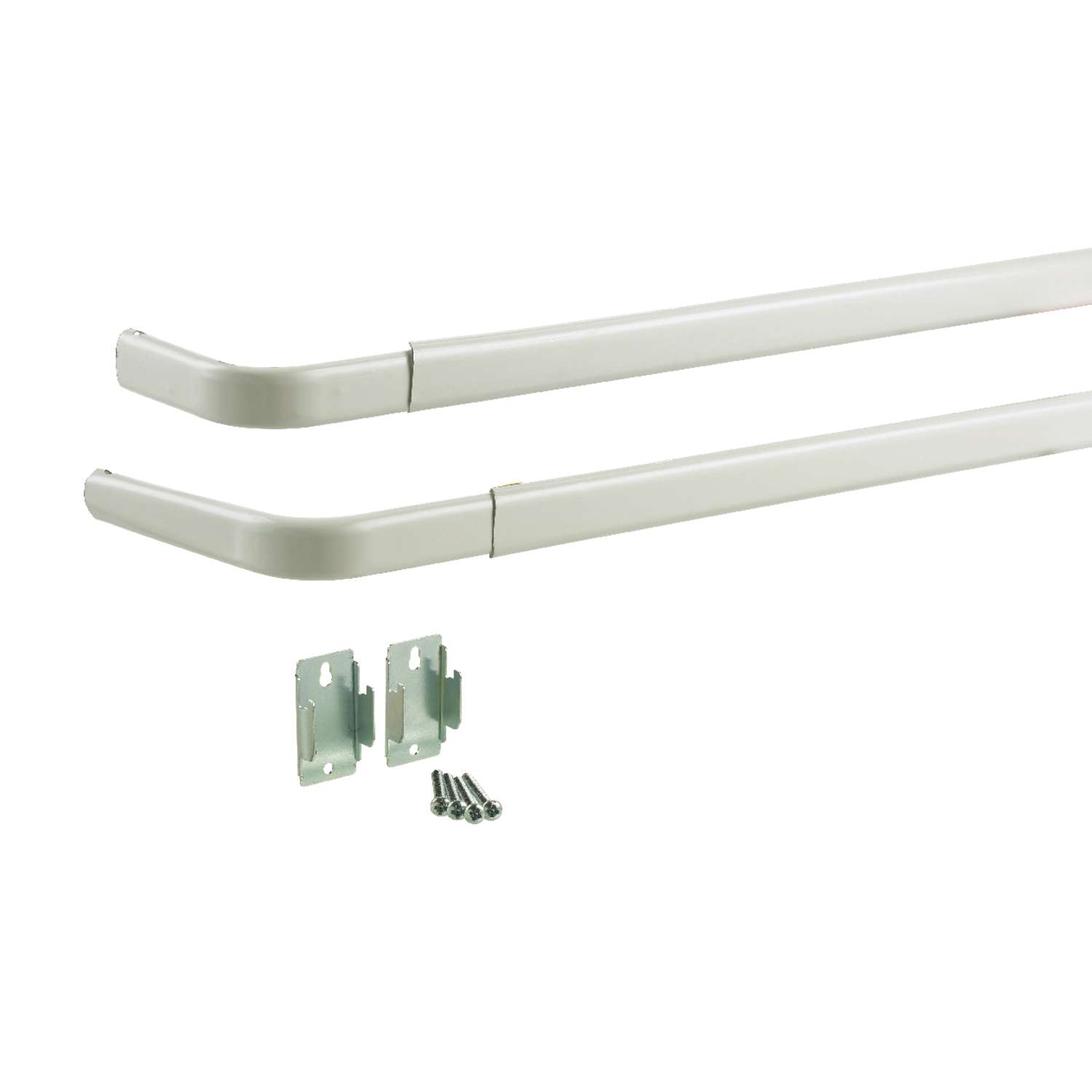 Kenney Enamel White Double Curtain Rod 28 in. L X 48 in. L - Ace Hardware