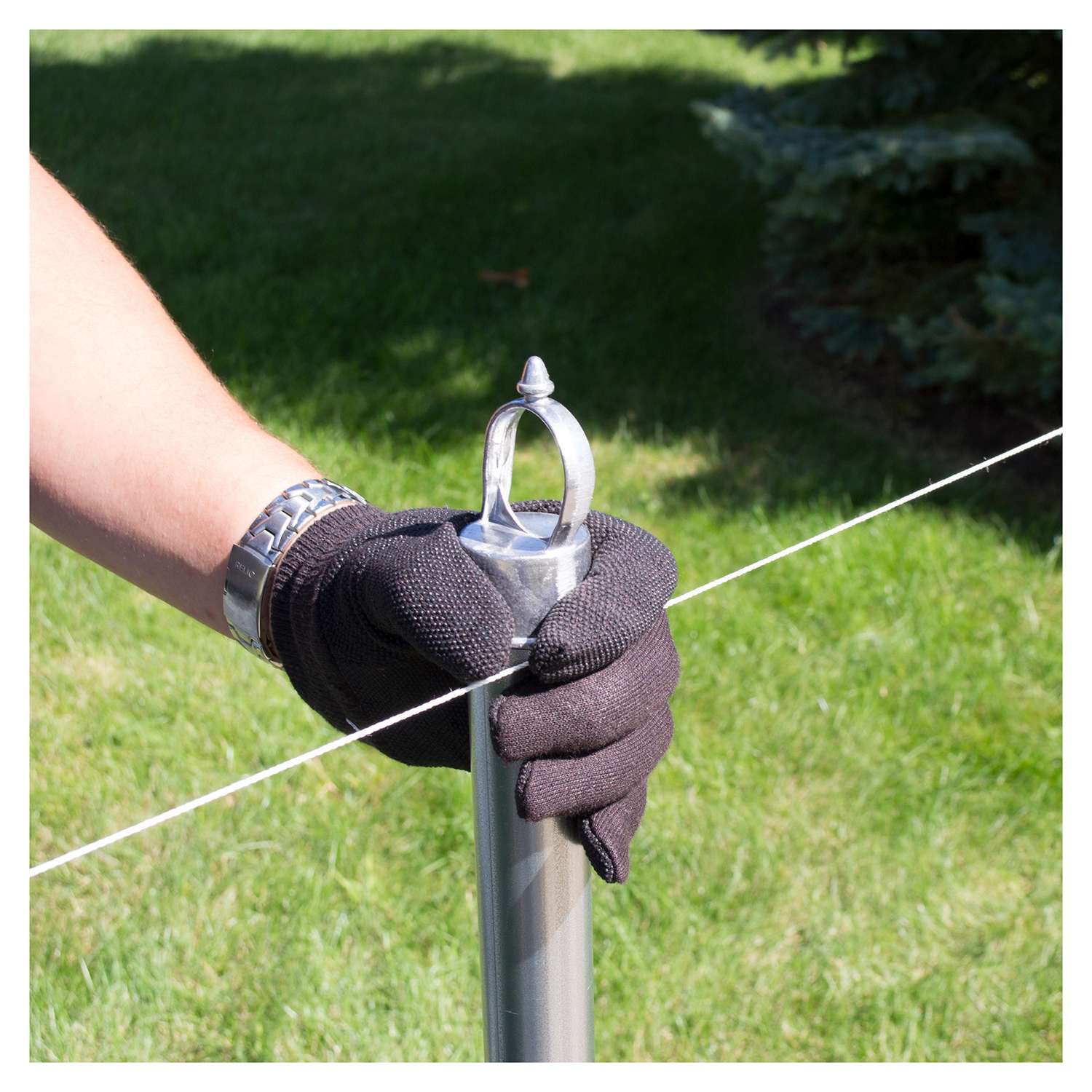 YardGard Galvanized Metal Chain Link Fence Post Kit - Ace Hardware