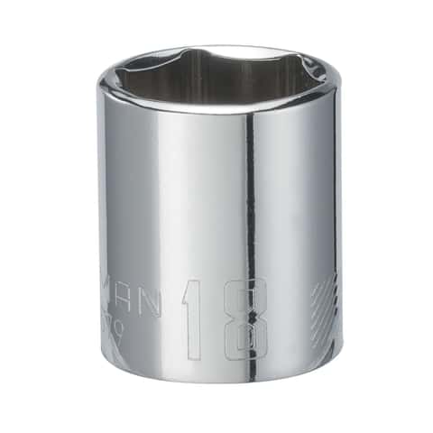 Craftsman 18 mm X 3 8 in. drive Metric 6 Point Shallow Socket 1 pc Mfr CMMT43579 Ace Hardware