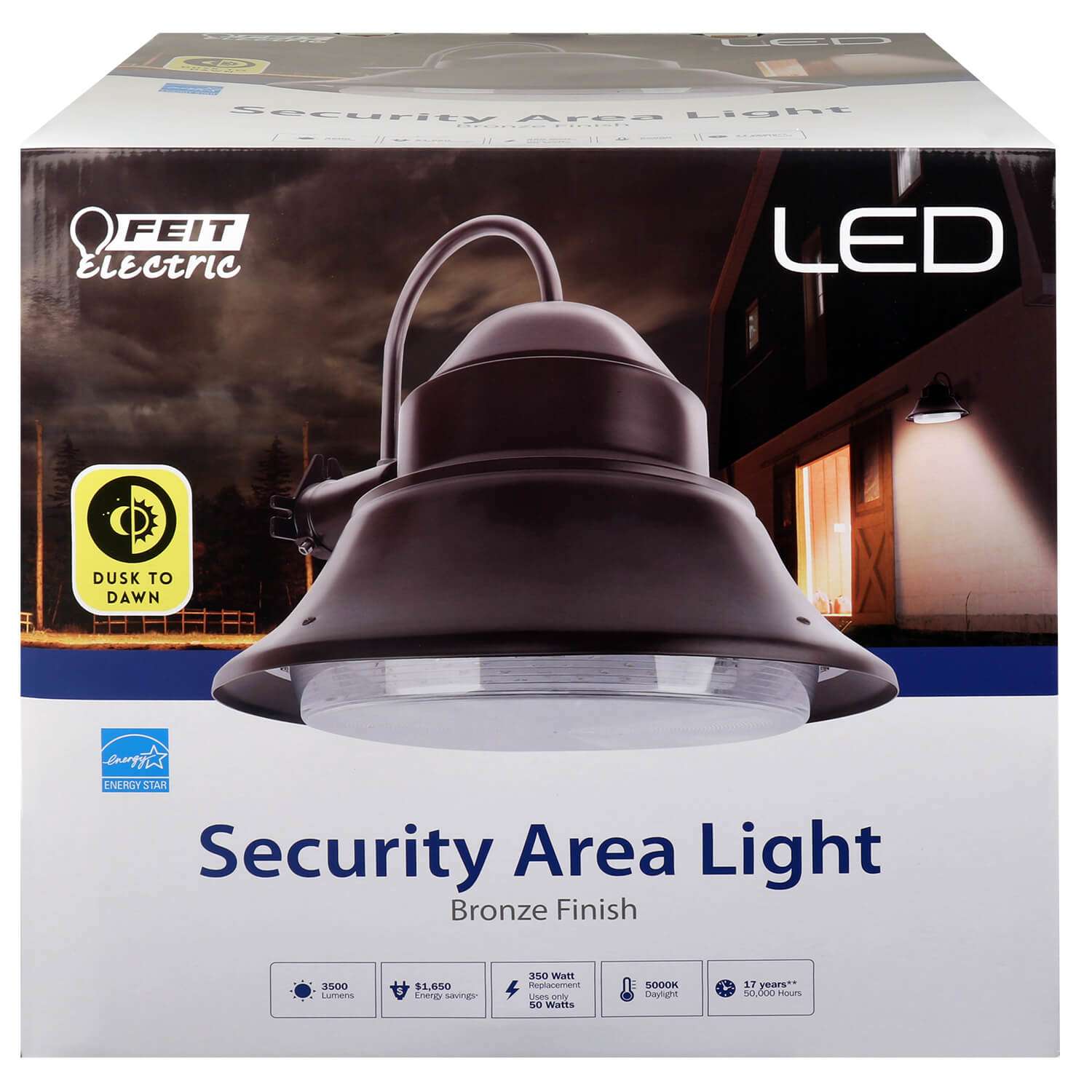 Feit Electric Dusk to Dawn Hardwired LED Bronze Security Light - Ace ...