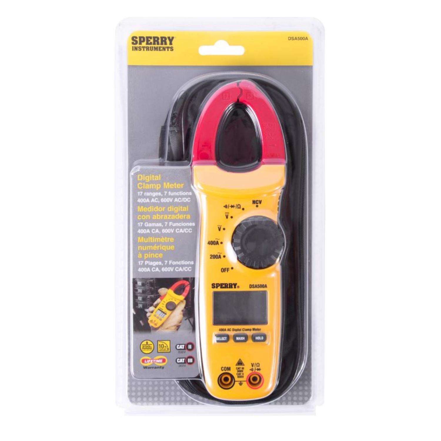 Sperry Snap-Around 300 - 600 V LCD AC Clamp Meter 1 pk - Ace Hardware