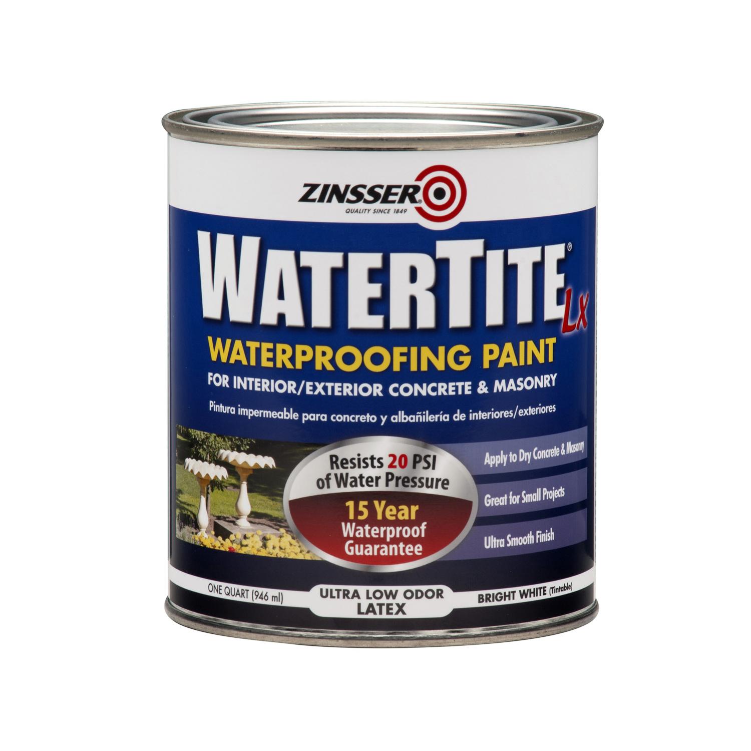 Zinsser WaterTite Bright White Smooth Water-Based Acrylic Copolymer ...
