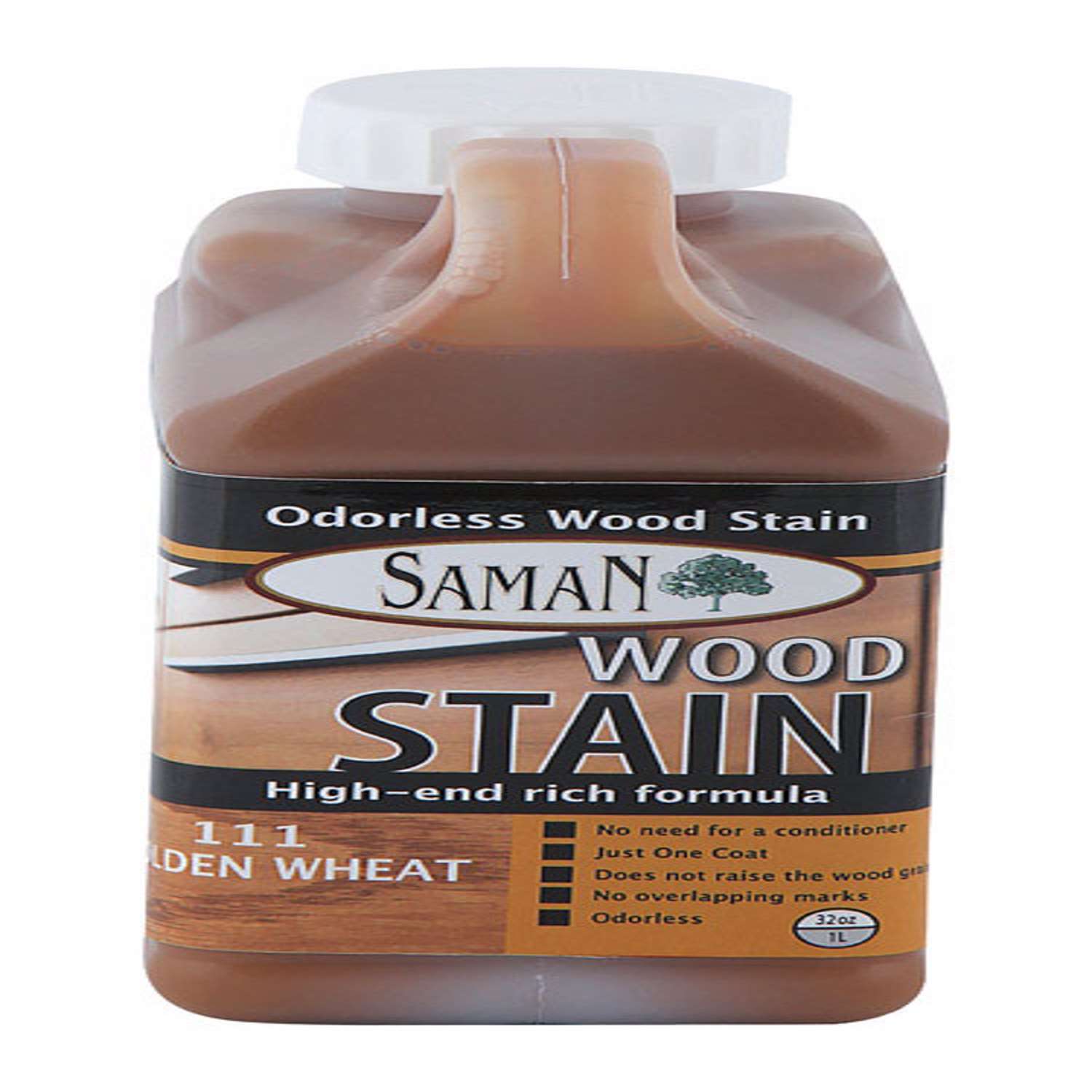 Saman Semi-Transparent Golden Wheat Water-Based Wood Stain 32 oz - Ace ...