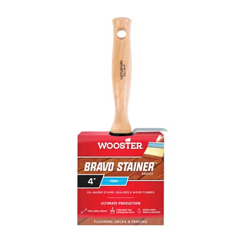 Wooster Bravo Stainer 4 in. Flat Stain Brush - Ace Hardware