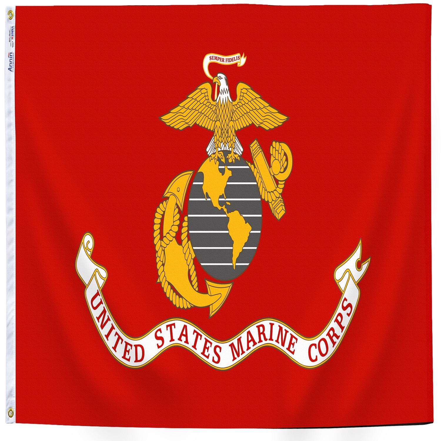 Annin Flagmakers US Marine Corps Military Flag 36 in. H X 5 ft. L Mfr ...