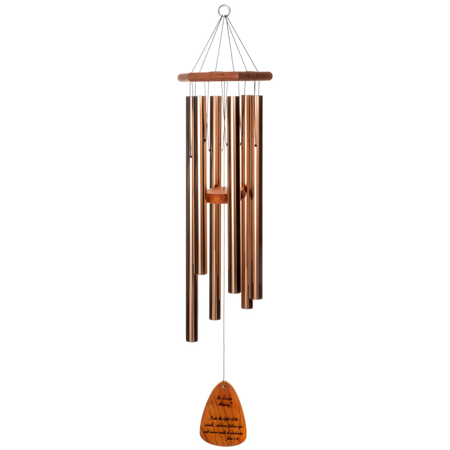 Wind River In Loving Memory Bronze Aluminum/Wood 42 in. Wind Chime ...