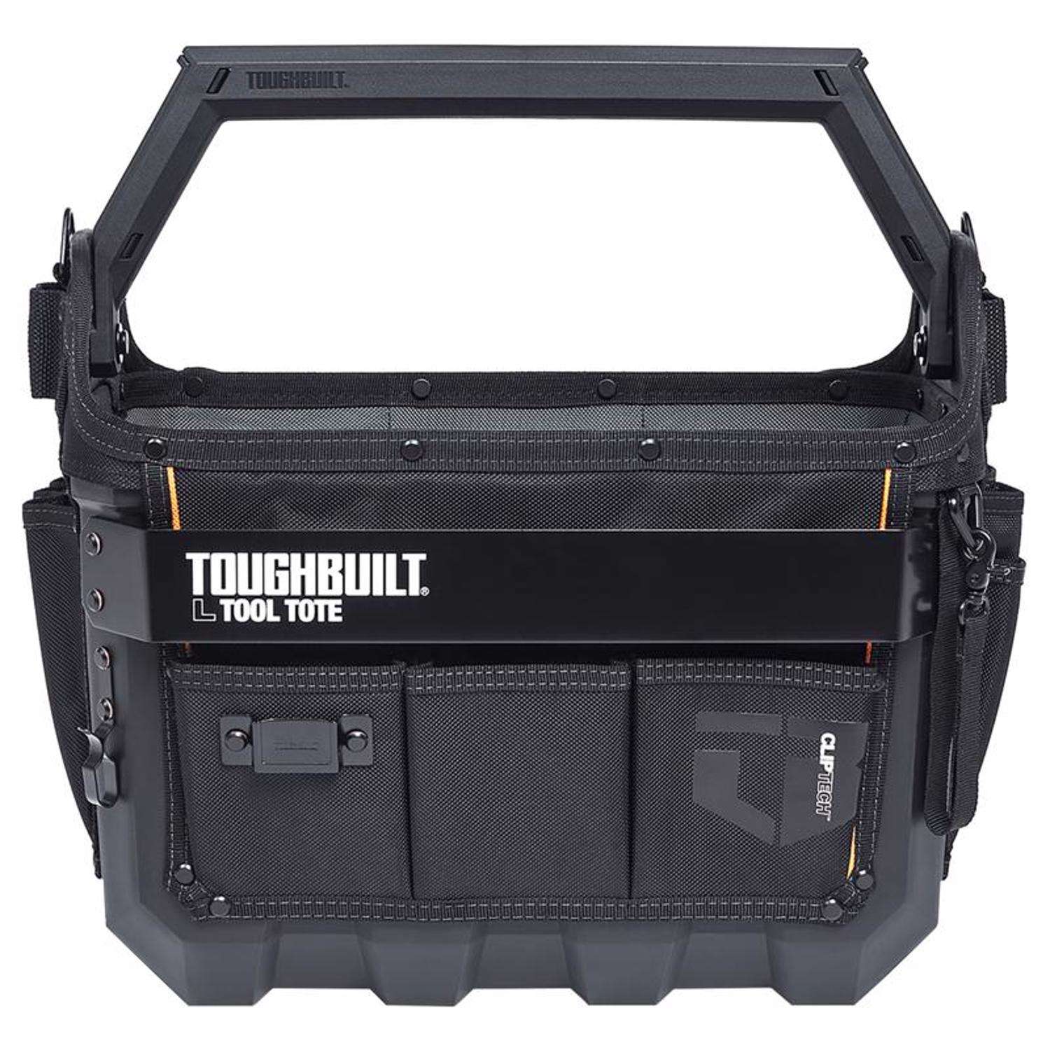 ToughBuilt 16 in. W X 11.02 in. H Polyester Tool Tote 24 pocket Black 1 ...