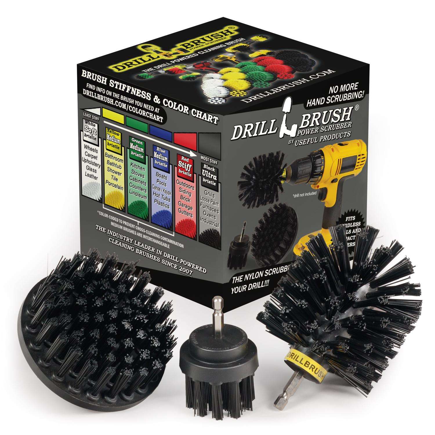 Drillbrush 4 in. W Ultra Bristle Metal Handle Drill Brush Set - Ace ...