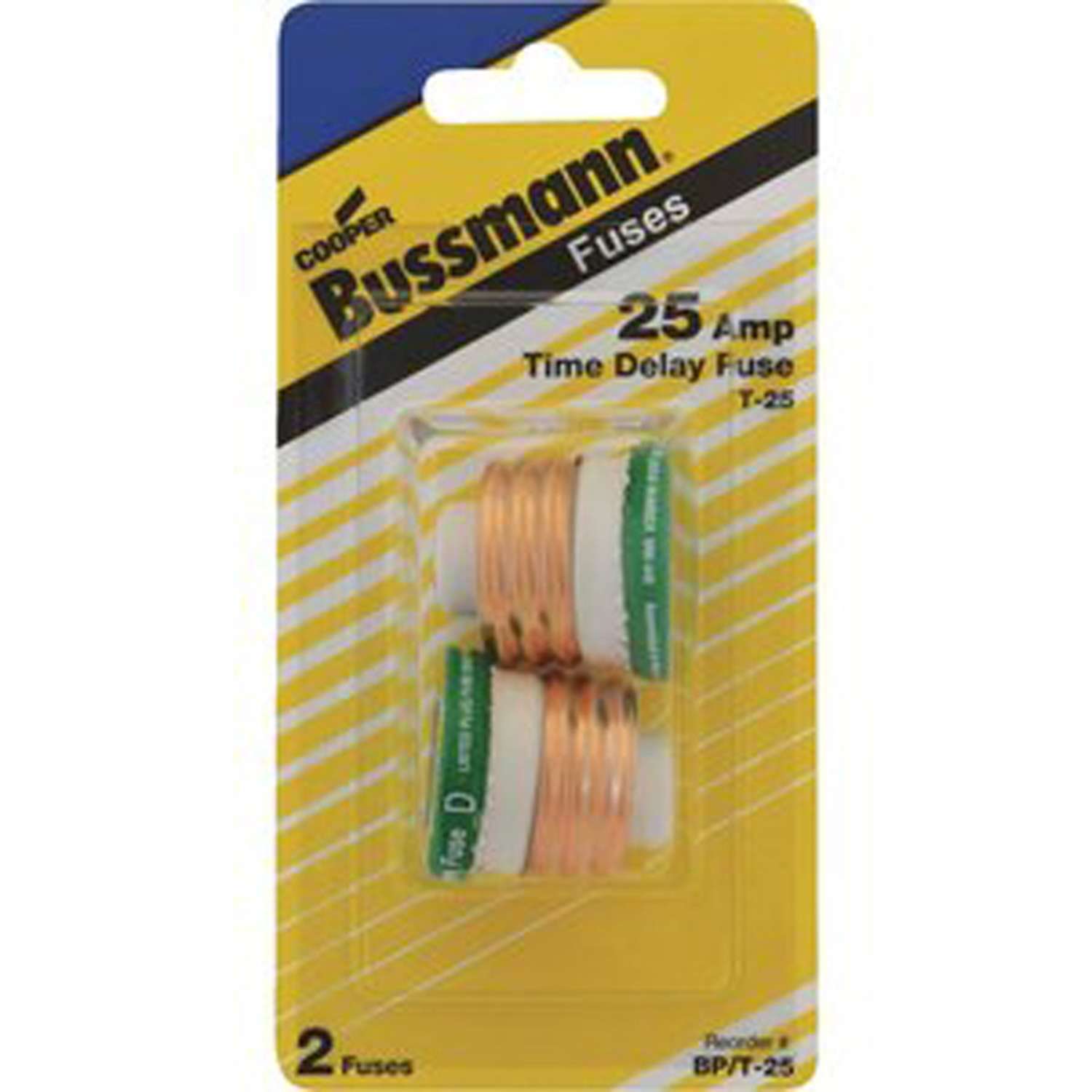 Bussmann 25 amps Time Delay Plug Fuse 2 pk - Ace Hardware