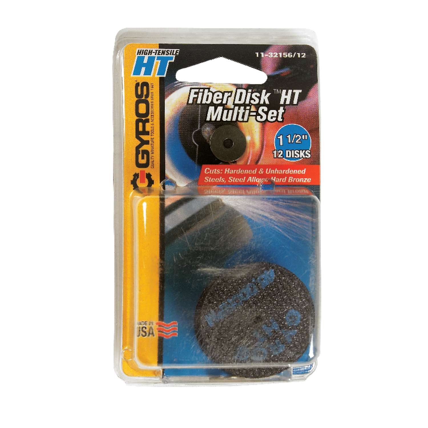 Gyros Tools Fiber Disk HT 1-1/2 in. D X 1/8 in. Fiberglass High Tensile ...