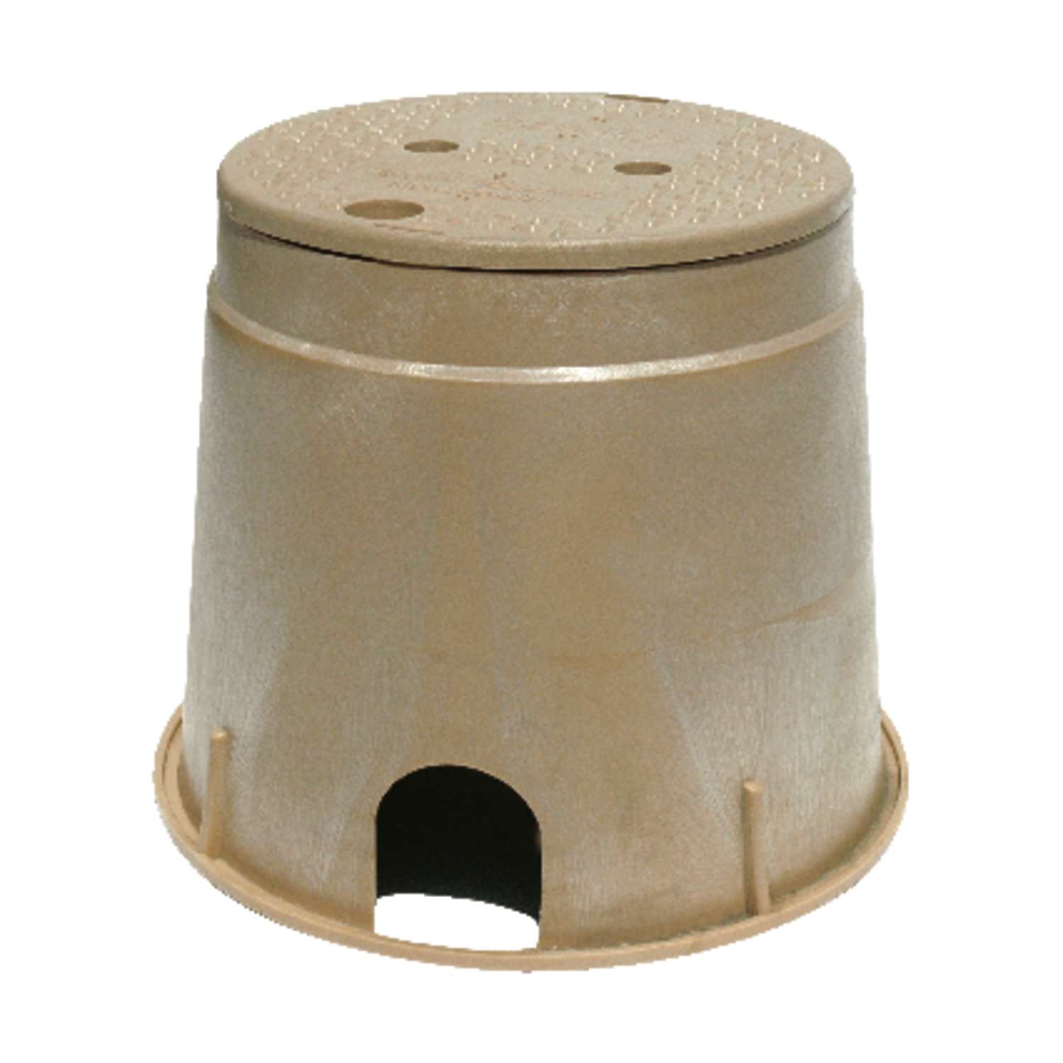 NDS 12.9 in. W X 11.6 in. H Round Valve Box with Lid Brown - Ace Hardware