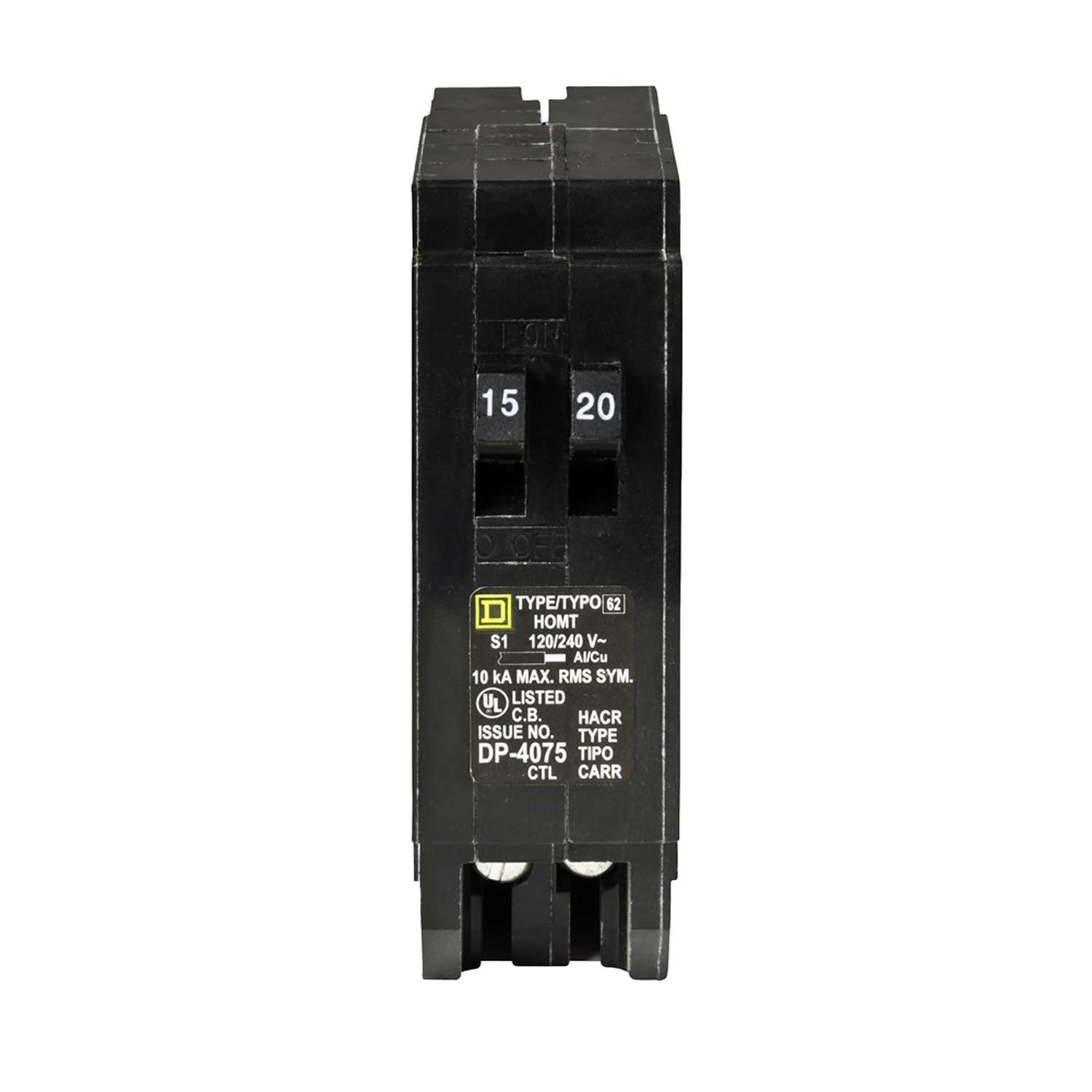 Square D 15/20 amps Tandem Single Pole Circuit Breaker - Ace Hardware