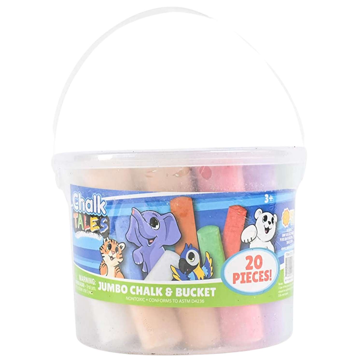 Sunny Days Chalk Tales Jumbo Chalk & Bucket 20 pc - Ace Hardware