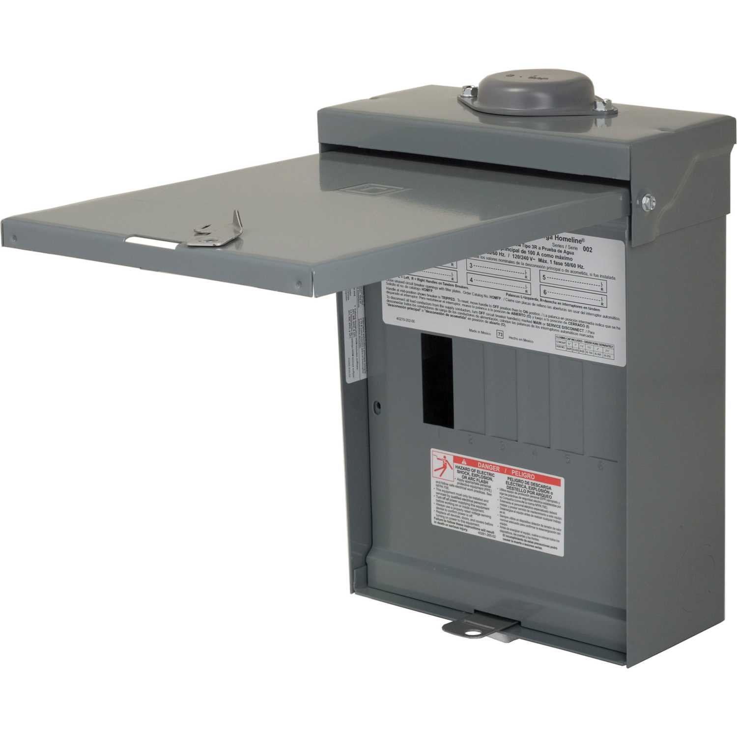 Square D HomeLine 100 amps 120/240 volt 6 space 12 circuits Wall Mount ...